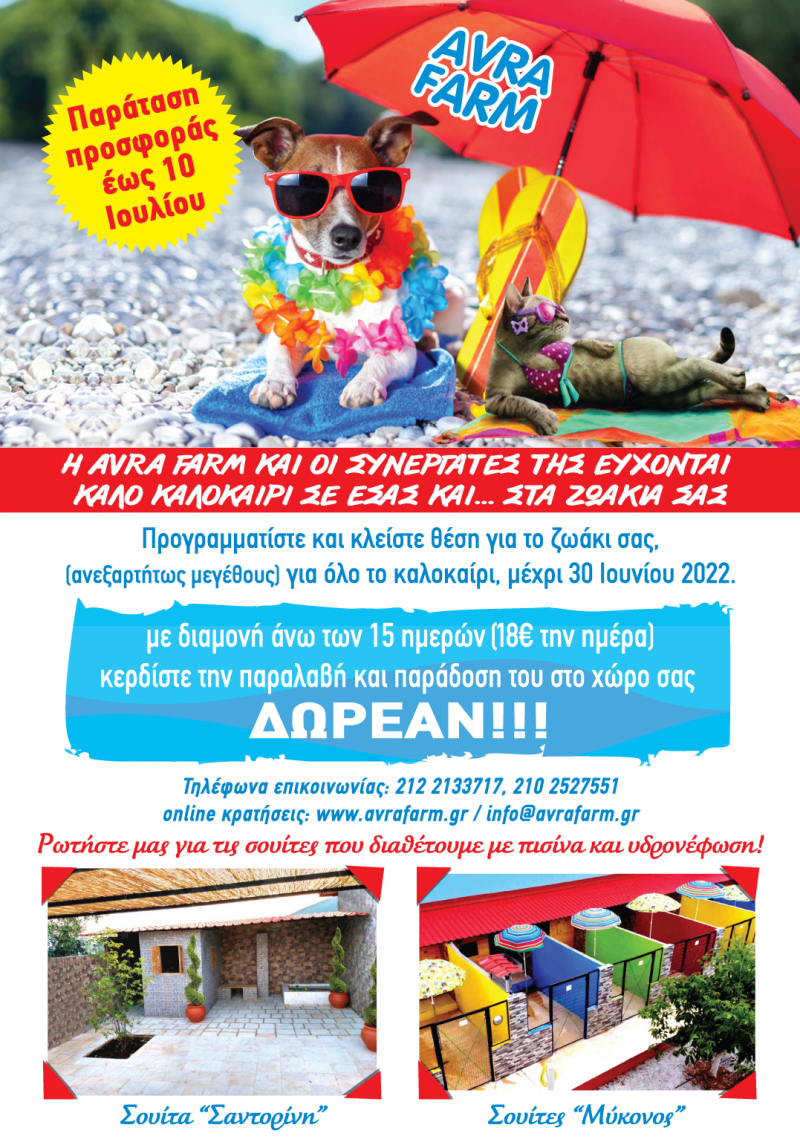 Ξενοδοχείο Σκύλων, Φιλοξενία Σκύλων, Φύλαξη Γατών Αθήνα | Avra Farm